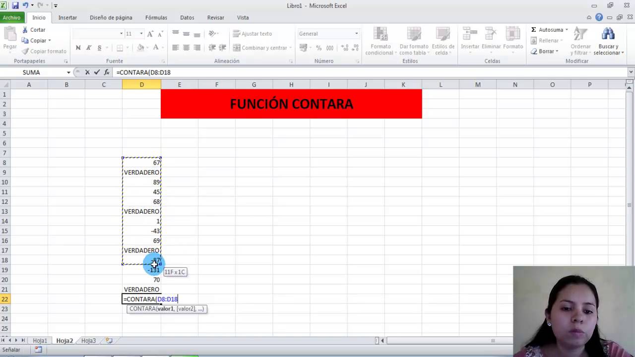 FUNCIÓN CONTARA - YouTube