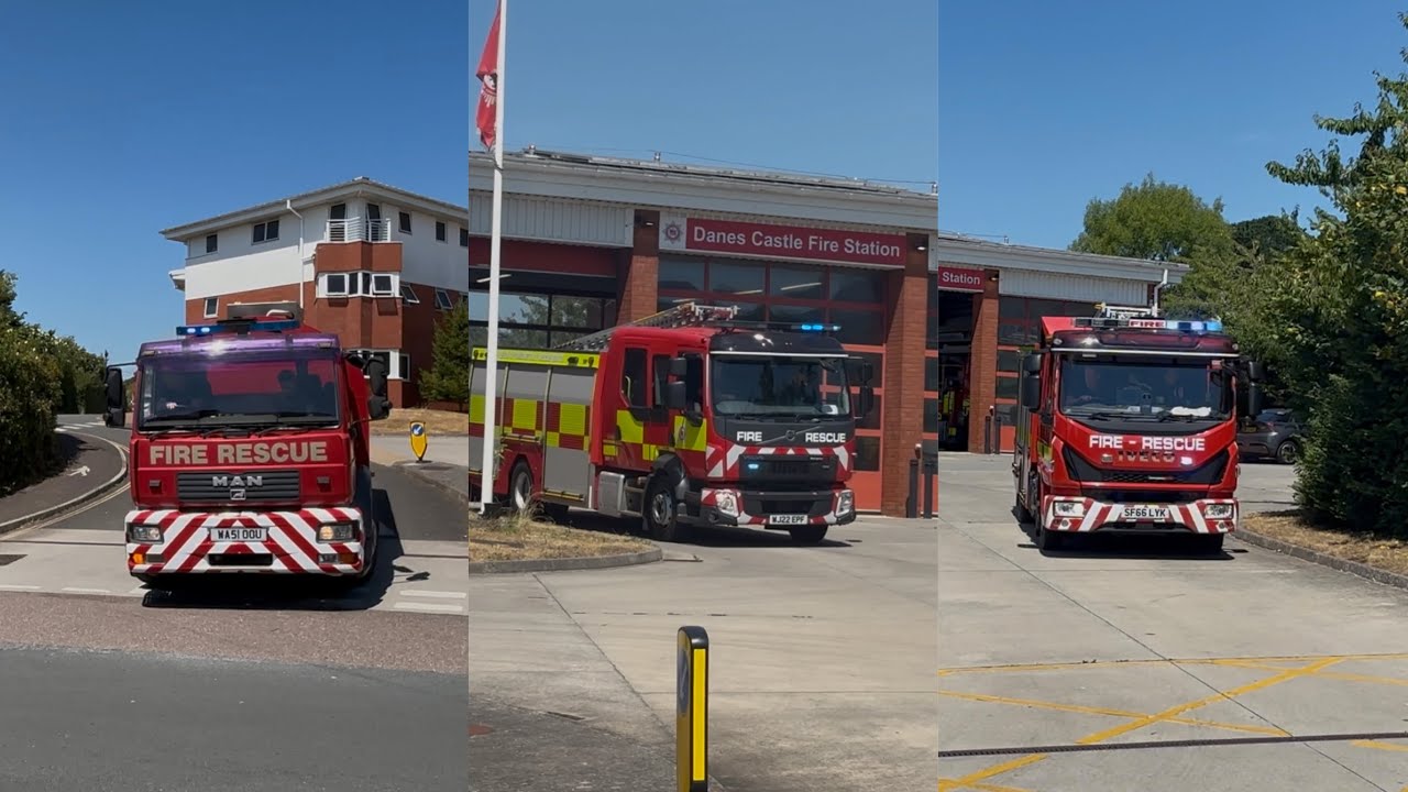 **TRIPLE TURNOUT & RARE**Dane’s castle firestation both pumps and water ...