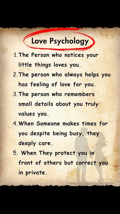 Top 6 Love Psychology Facts 💘 | Signs Someone Truly Loves You - YouTube