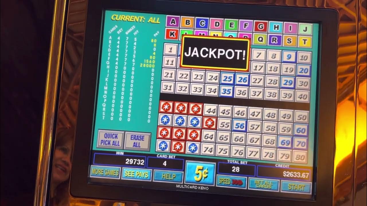 Multi Card Keno Jackpot Hand Pay in Las Vegas - YouTube