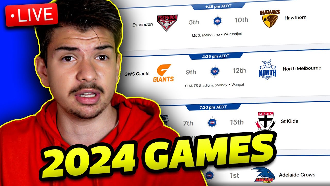 WHAT AFL GAMES WILL I ATTEND IN 2024? - YouTube