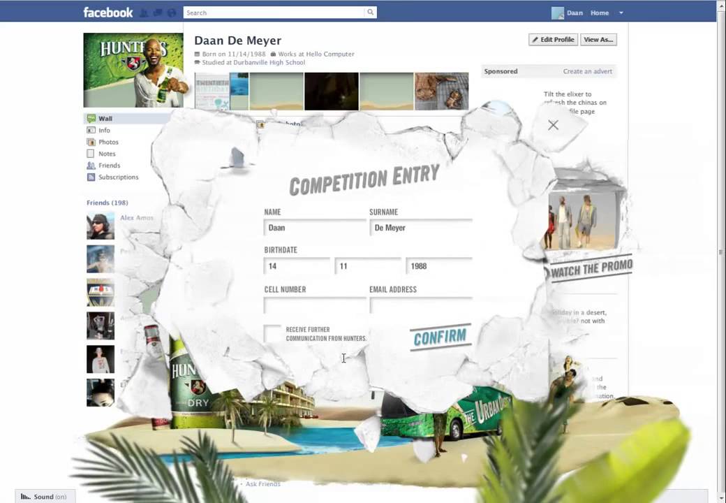 Hunter's Facebook Take Over - YouTube