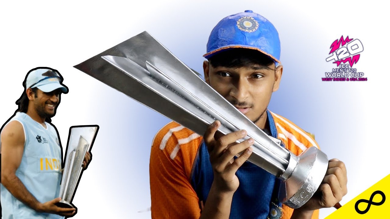 घर पर बनायें ICC Men’s T20 World Cup Trophy | 2024 Cricket Vikas K Idea - YouTube