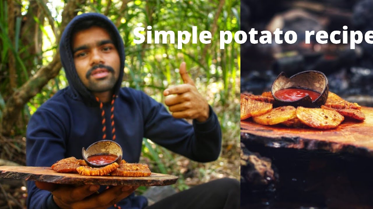 simple potato recipe | in forest | forest cooking with natural sounds ...