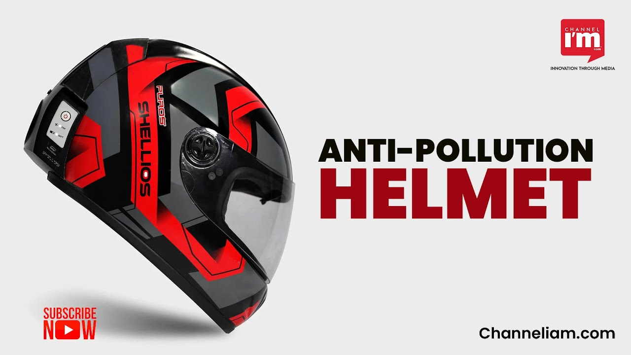 Shellios Technolabs develops anti-pollution helmet - YouTube