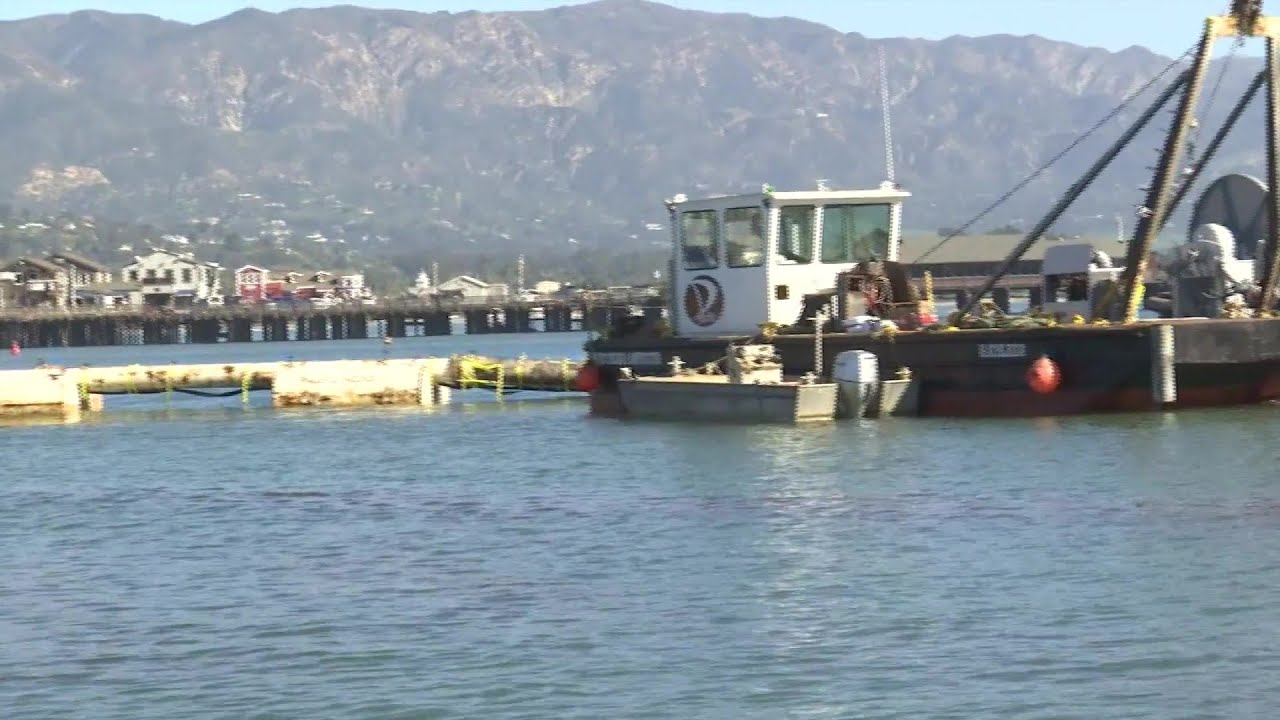 Dredging starts at the Santa Barbara harbor - YouTube