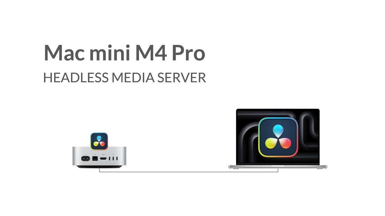 E100 Headless Mac mini M4 Pro Media Server - YouTube