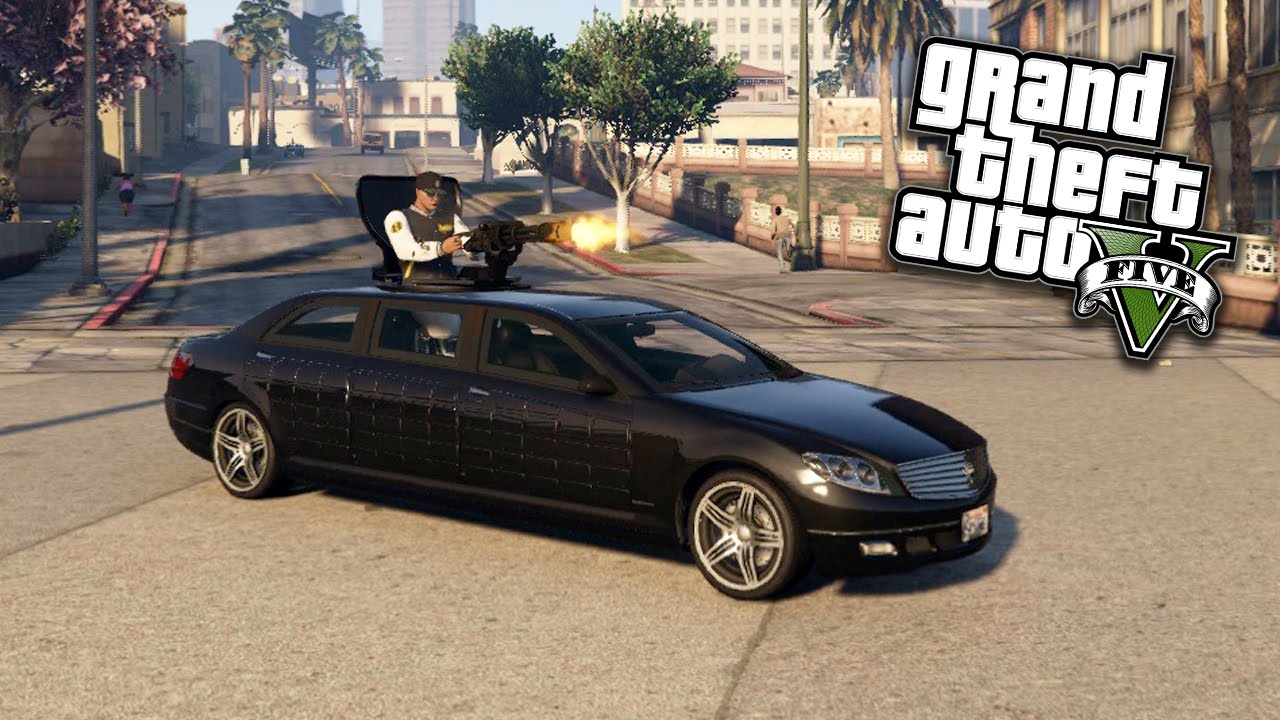 GTA 5 - LIMOUSINE CON MINIGUN! - GTA 5 ONLINE DLC "Dirigenti e Altri ...