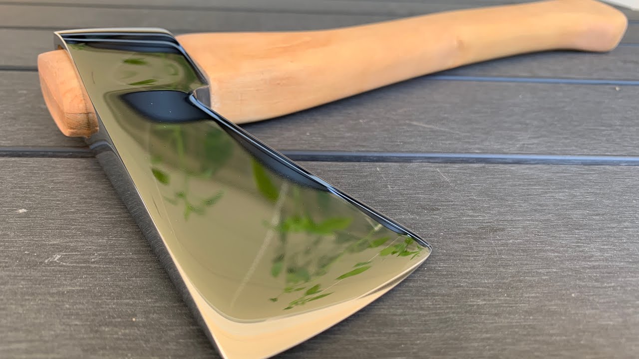 1890's axe restoration | (polish to a high gloss) - YouTube