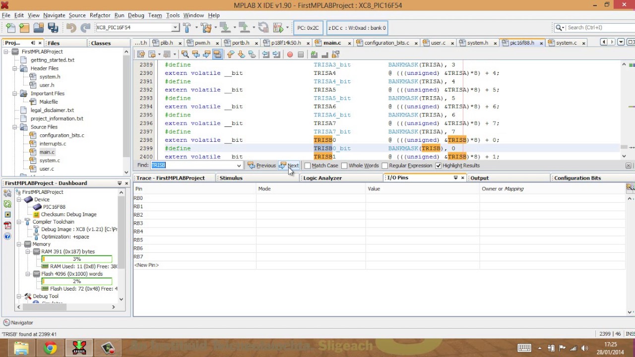 Embedded Programming 201 - TRISB & PORTB - YouTube
