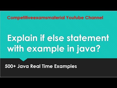 Explain if else statement with help of an example in java? - YouTube