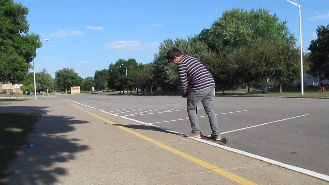 How To: Curb Grind on scooter - YouTube