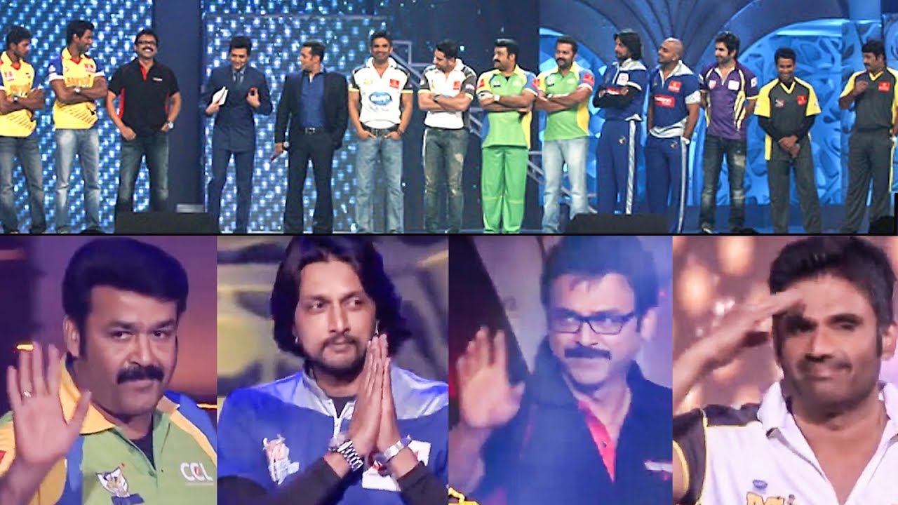 All Superstars In One Frame | Epic Entry Of CCL Captains Sets The Stage ...
