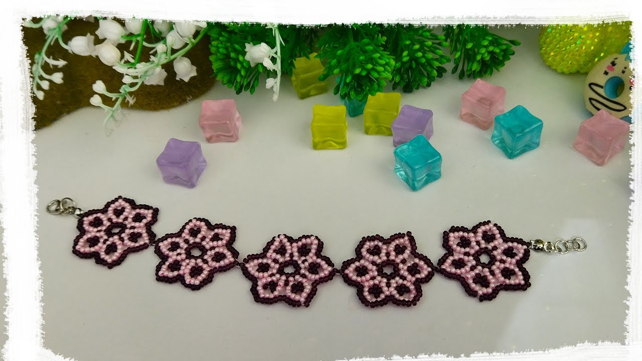 Floral Beaded Bracelet 🌸 Easy DIY Tutorial - YouTube