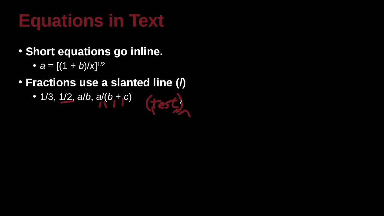 Research Writing APA/MLA Unit 6.3 Equations in Text NG - YouTube