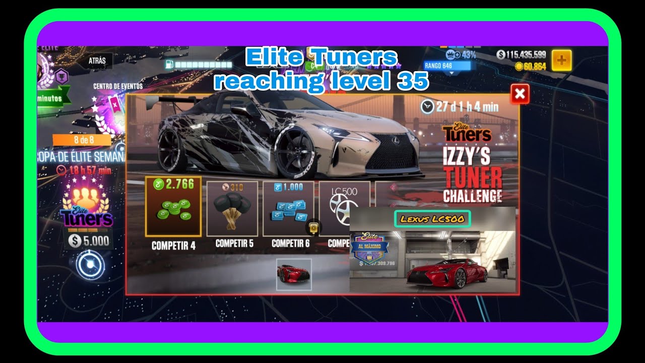CSR2| ELITE TUNERS LEXUS LC500| SPENDING ELITE TOKENS - YouTube