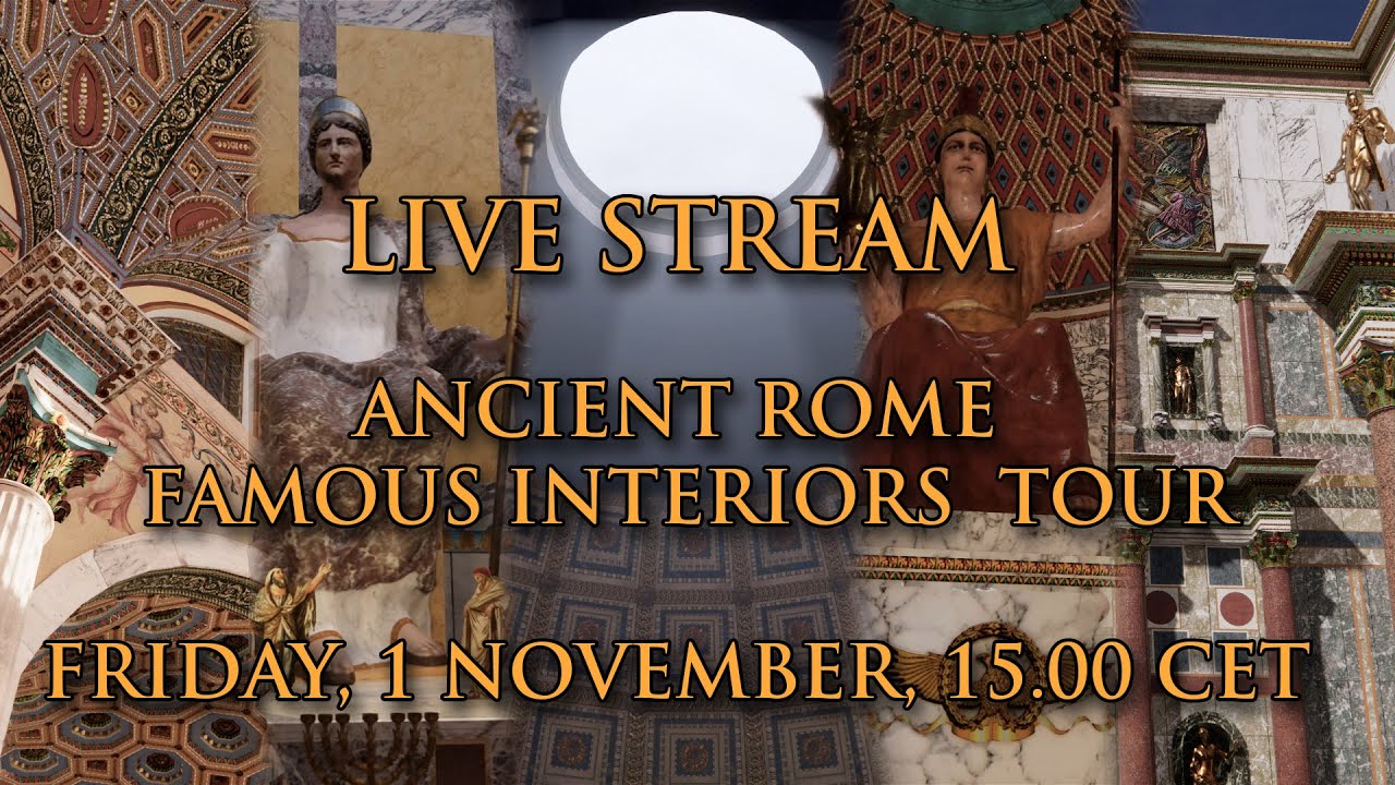 Live Stream, Ancient Rome in 3D, famous interiors tour - YouTube