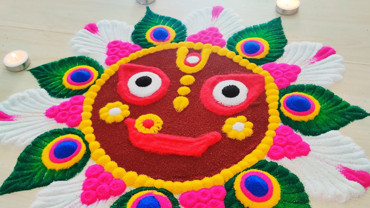 Rath Yatra Special Shri Jagannath Rangoli | Kartik Purnima Special ...