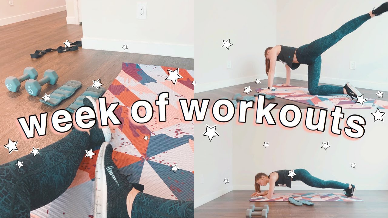 FULL WEEK OF WORKOUTS: home & gym workouts - YouTube