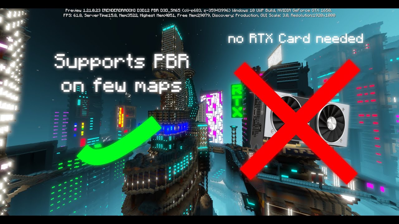 How to Use RTX on Non-RTX Cards on Marketplace! | Minecraft Preview ...