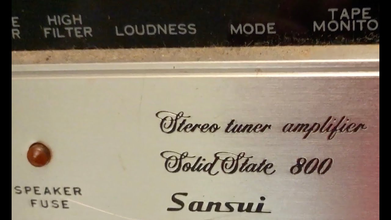 Sansui 800 Solid State Stereo Tuner Amplifier: REPAIR for heavy static in one speaker - NO ...