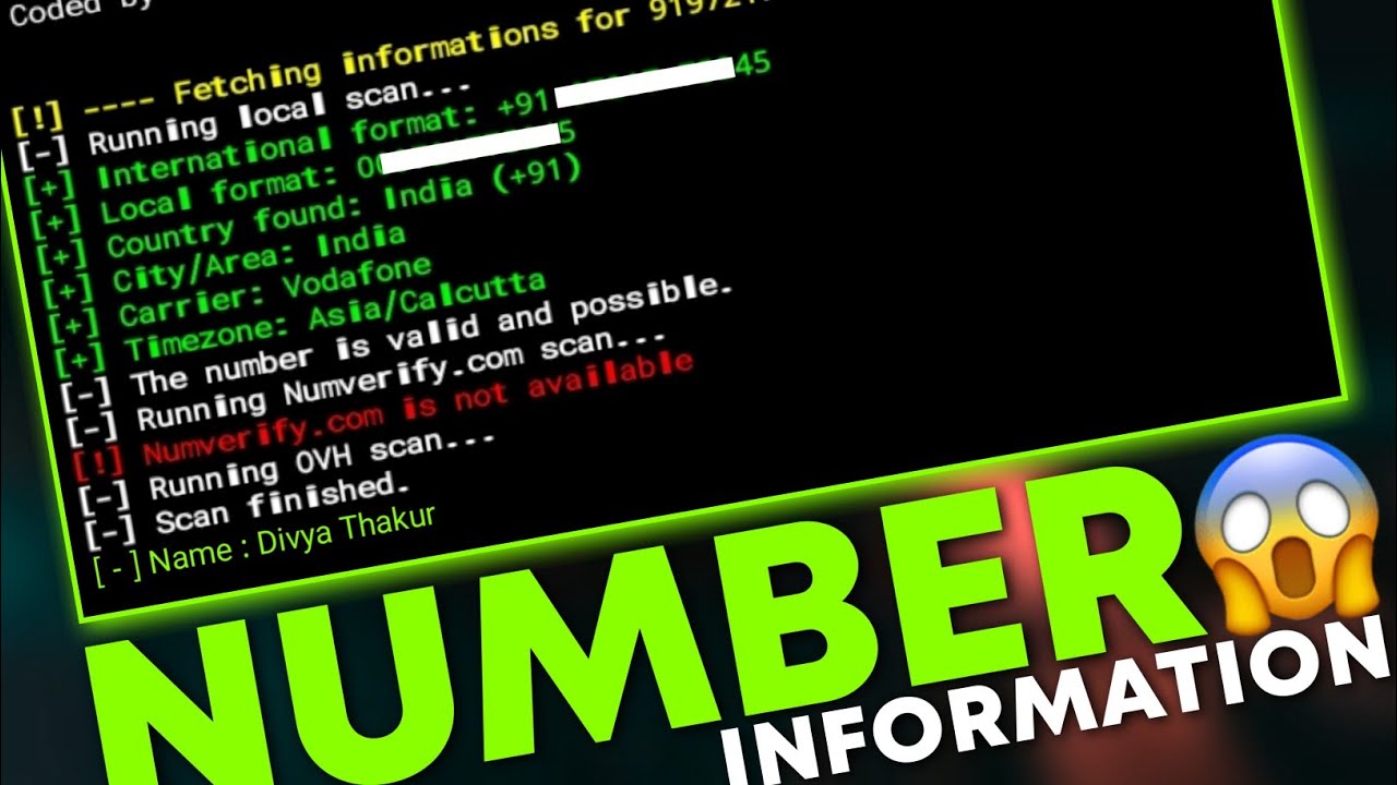 Phone number information gathering Termux | number se information kaise nikale 2023 - YouTube