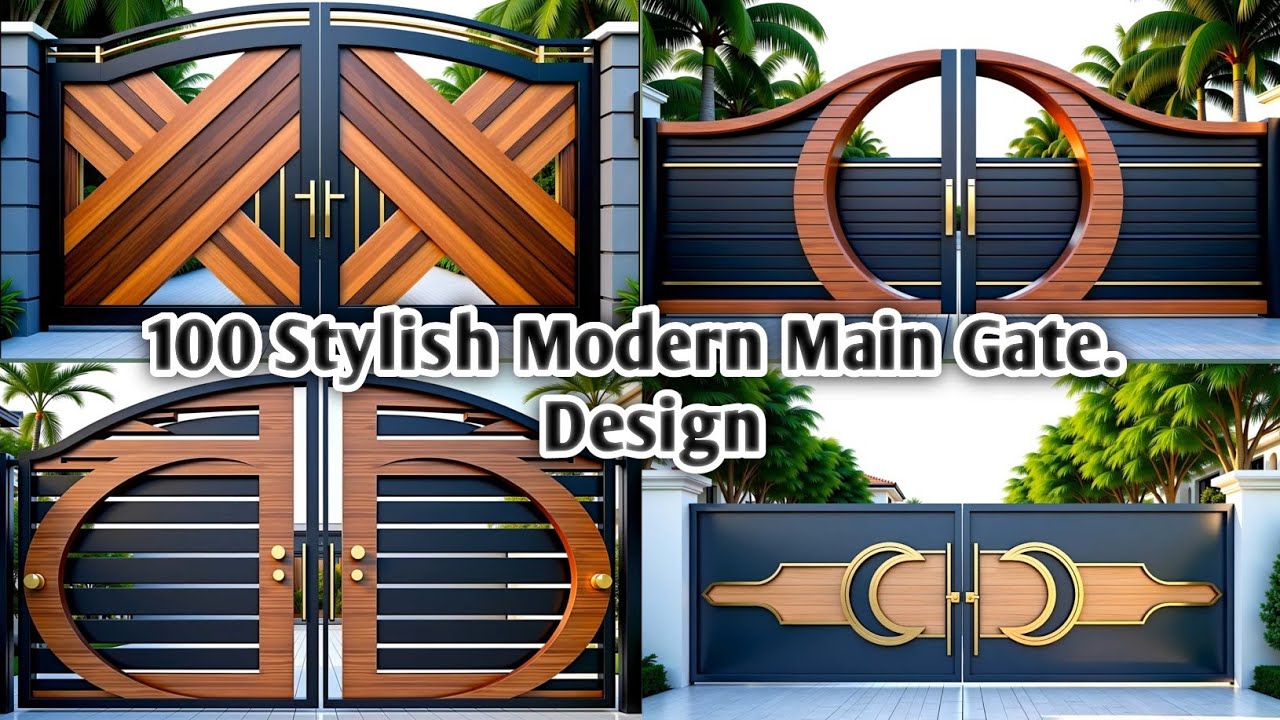 100 Stylish Modern Gate Design Trends 2025 | Luxury Sliding, Wooden ...