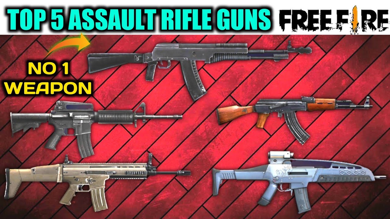 TOP 5 AR GUN 🔥 IN FREE FIRE | WHICH IS BEST😍 AR GUN IN FREE FIRE 😤 ...