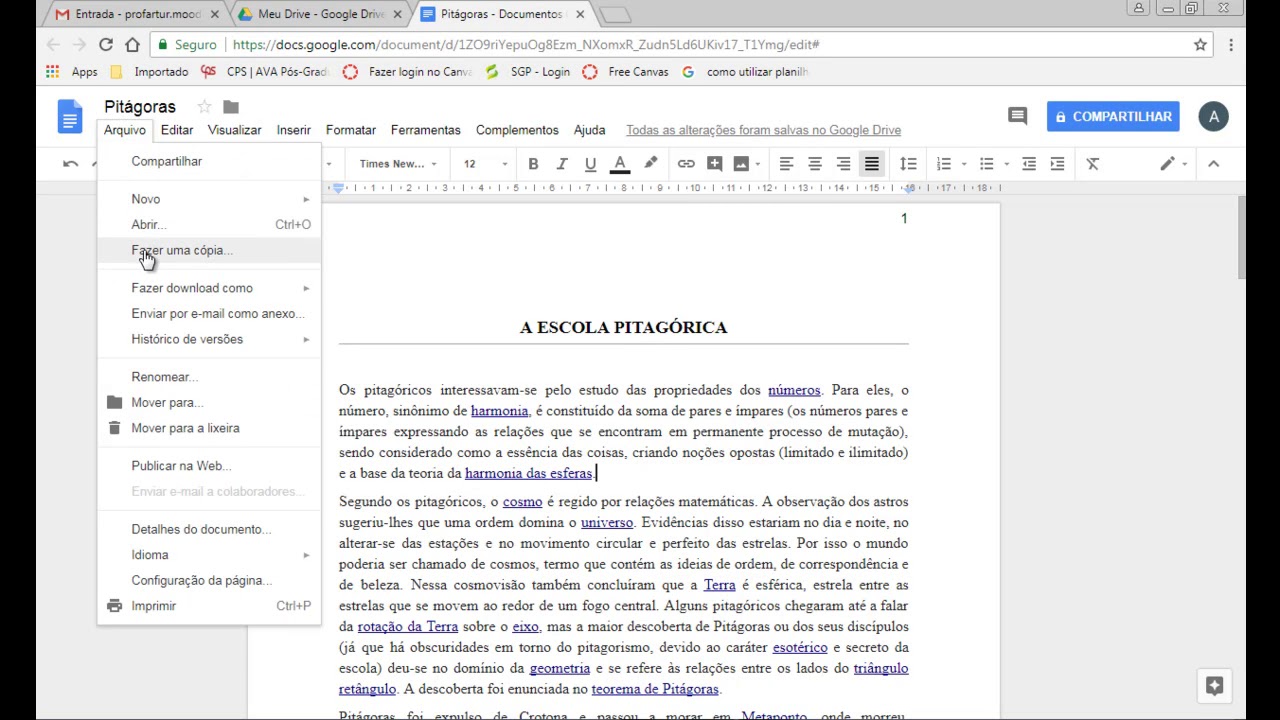 Exportando documento do Google Docs para o Word - YouTube