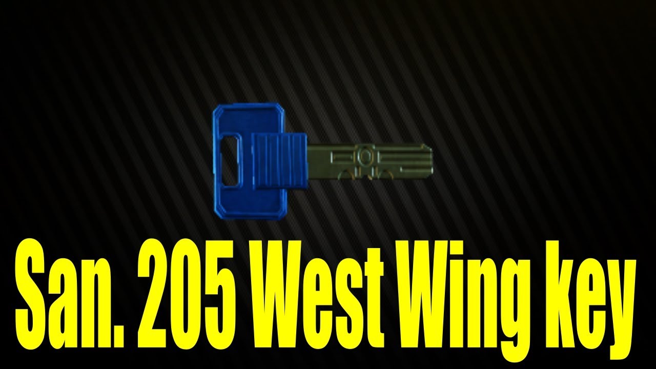 Escape From Tarkov - San. 205 West Wing key - YouTube