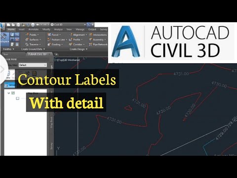 How to draw contour Labels in Civil 3d - YouTube