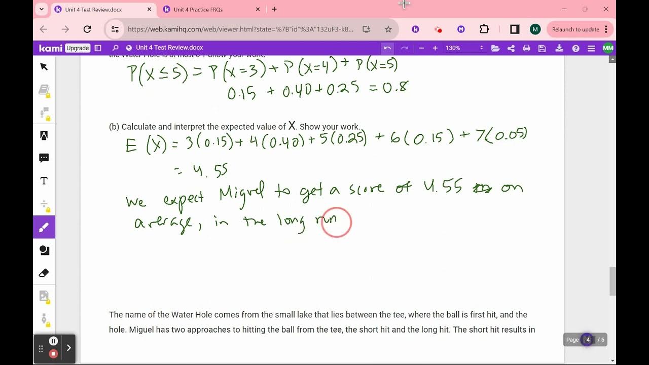 AP STATS Solved FRQ Practice for Unit 4 Test - YouTube