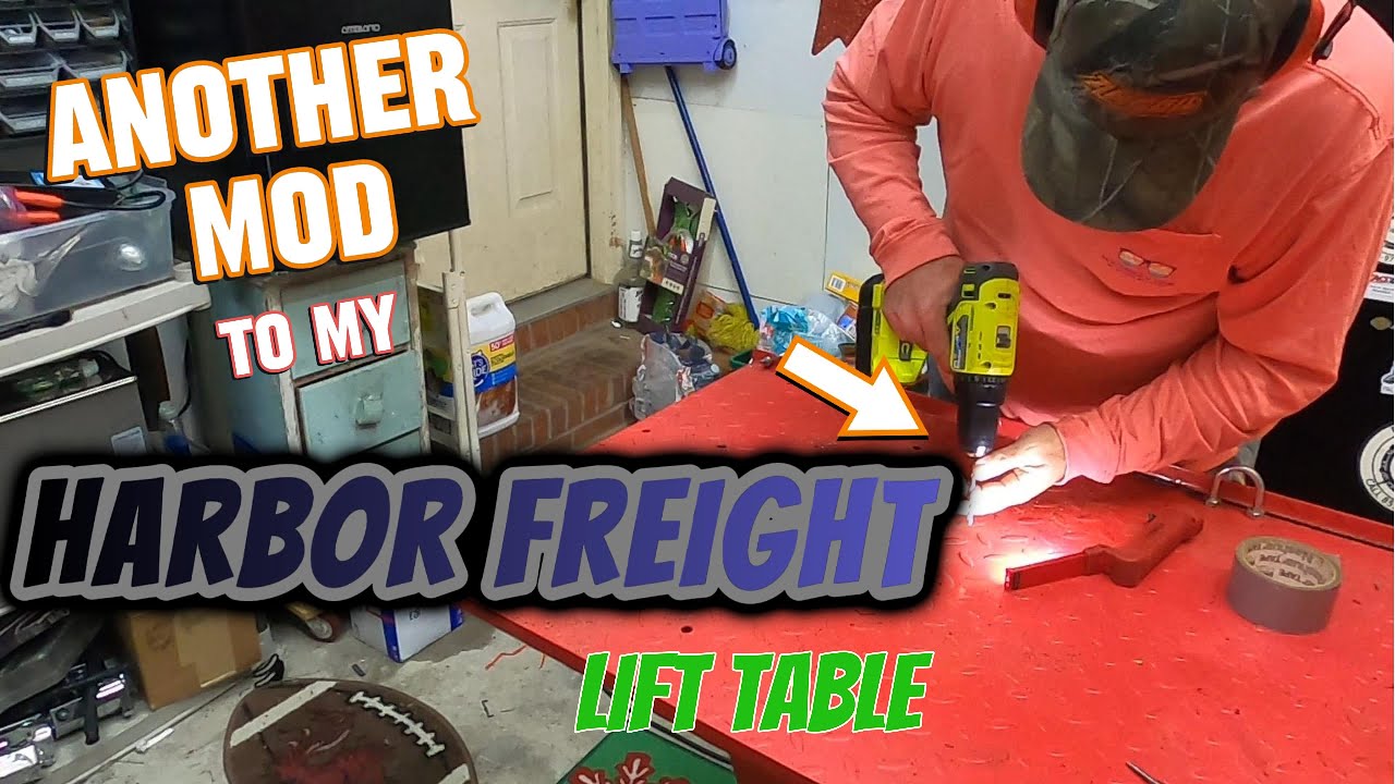 Another mod to my Harbor Freight motorcycle table lift. - YouTube