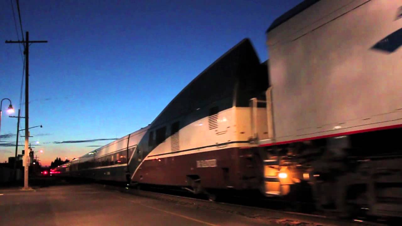 Amtrak Cascades #507 arrives in Eugene, Oregon - YouTube