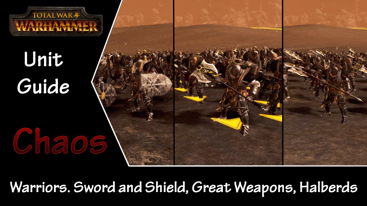 Total War: Warhammer Unit Guide - Chaos Warriors. Sword & Shield. Great ...