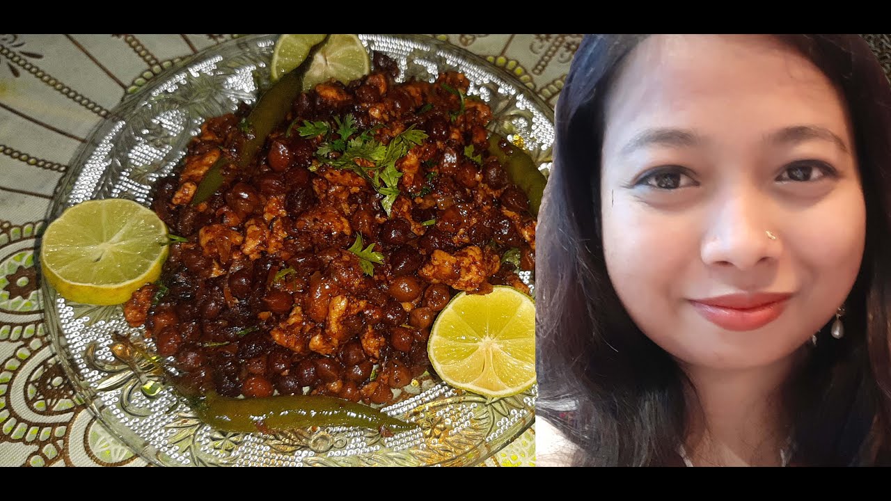 Kala Chana Chicken Recipe - Black Chickpeas Chicken Fry - YouTube