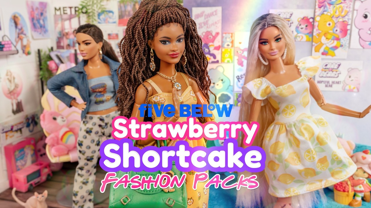 Five Below Strawberry Shortcake Fashion Packs | Do They Fit Barbie? DIY ...