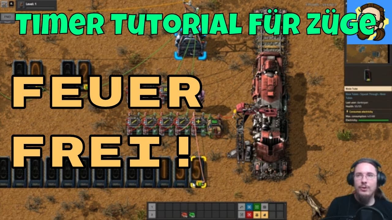 Factorio Timer Schaltung - Artillerie Zug regelmäßig anfordern. - YouTube