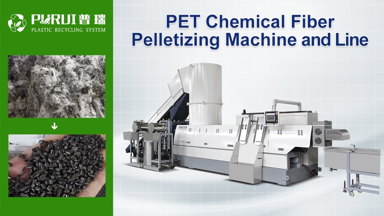PET Chemical Fiber Pelletizing Machine, PET Fiber Pelletizing Line ...