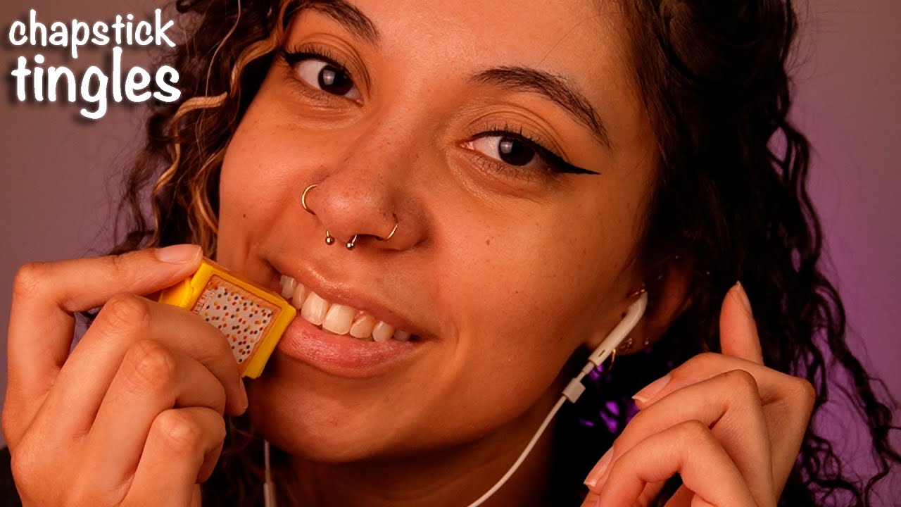 Chapstick ASMR 💄 ~ Wet Mouth Sounds, Clicky Whispers, & Personal ...