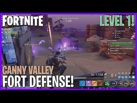 Canny Valley Act 3: Base Defense Level 1 #Fortnite - YouTube