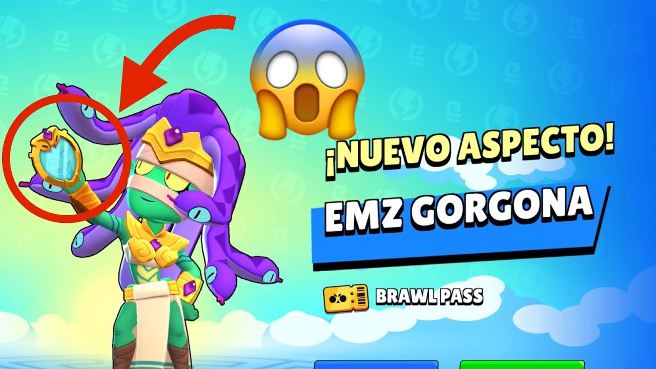 Probando la nueva skin EMZ gorgona del Brawl pass plus | Brawl stars ...