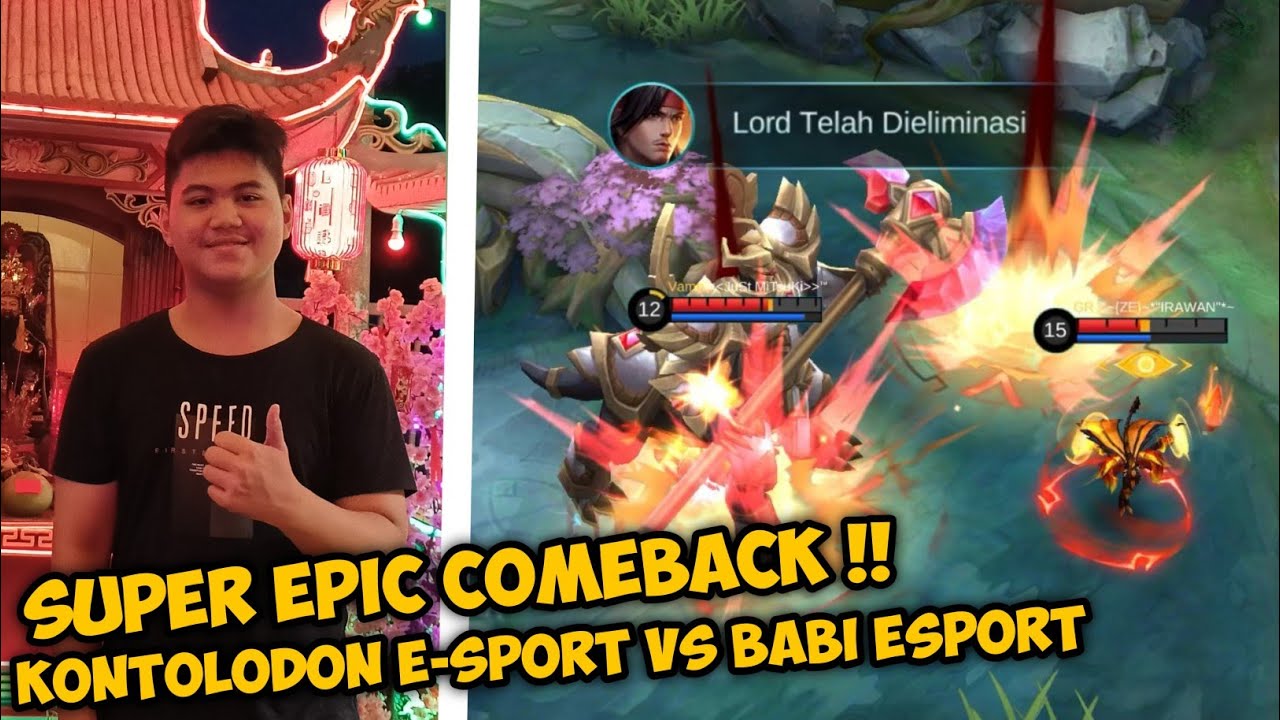 Super Epic Comeback ! Kontolodon E-sport vs Babi E-sport !!! Jadi ...