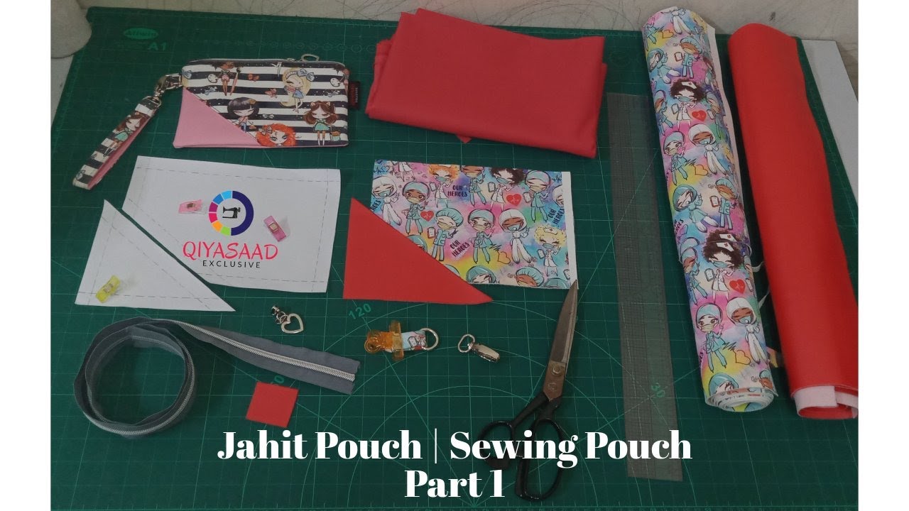 Tutorial Cara Jahit Pouch | Tutorial on How To Sew a Pouch | Part 1 ...