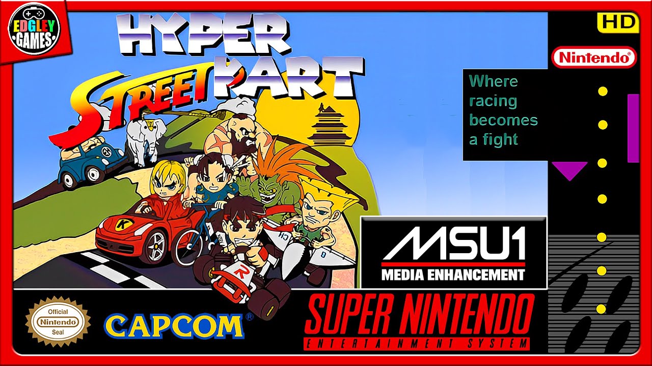 Hyper Street Kart [MSU-1] - Hack of Super Mario Kart [SNES] - YouTube