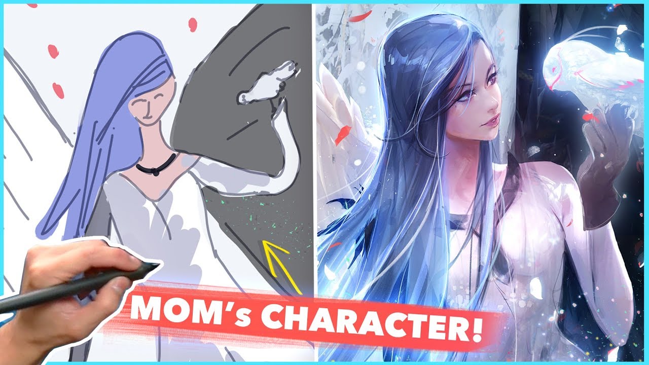 DRAWING MY MOM'S CHARACTER! (For Christmas!) - YouTube
