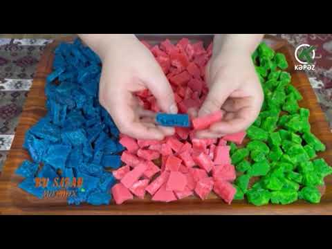 Rəngli qəndin hazırlanması