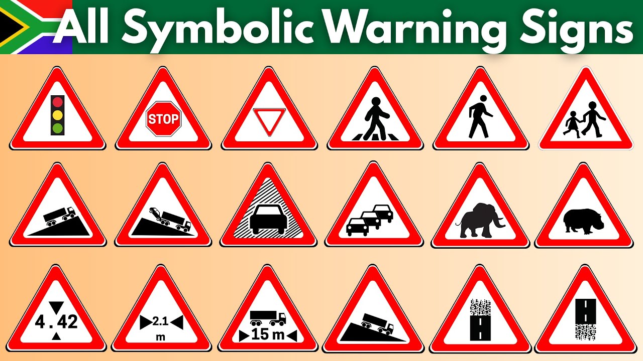 ALL Symbolic Warning Road Signs | Real Learner's Licence Test Questions ...