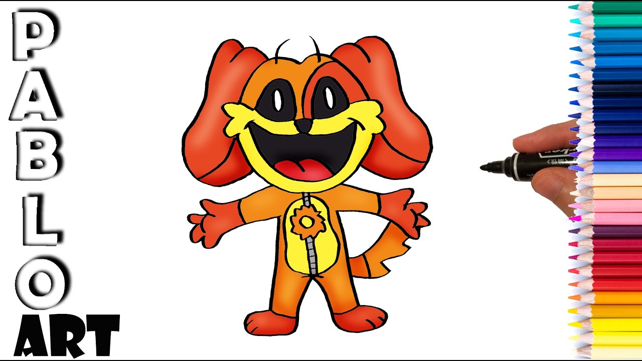 How to draw Dogday from Poppy Playtime chapter 3 | Learn to Draw step ...