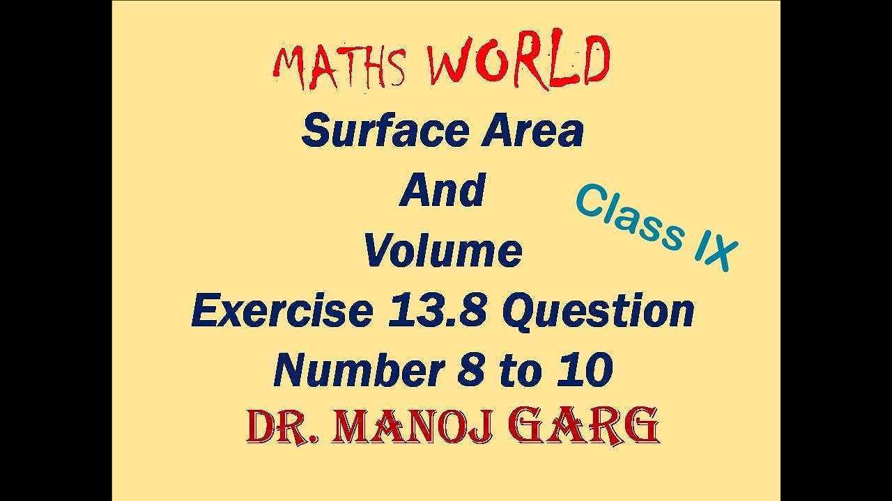 Surface Area And Volume Class 9 YouTube surface-area-and-volume-class-9-youtube